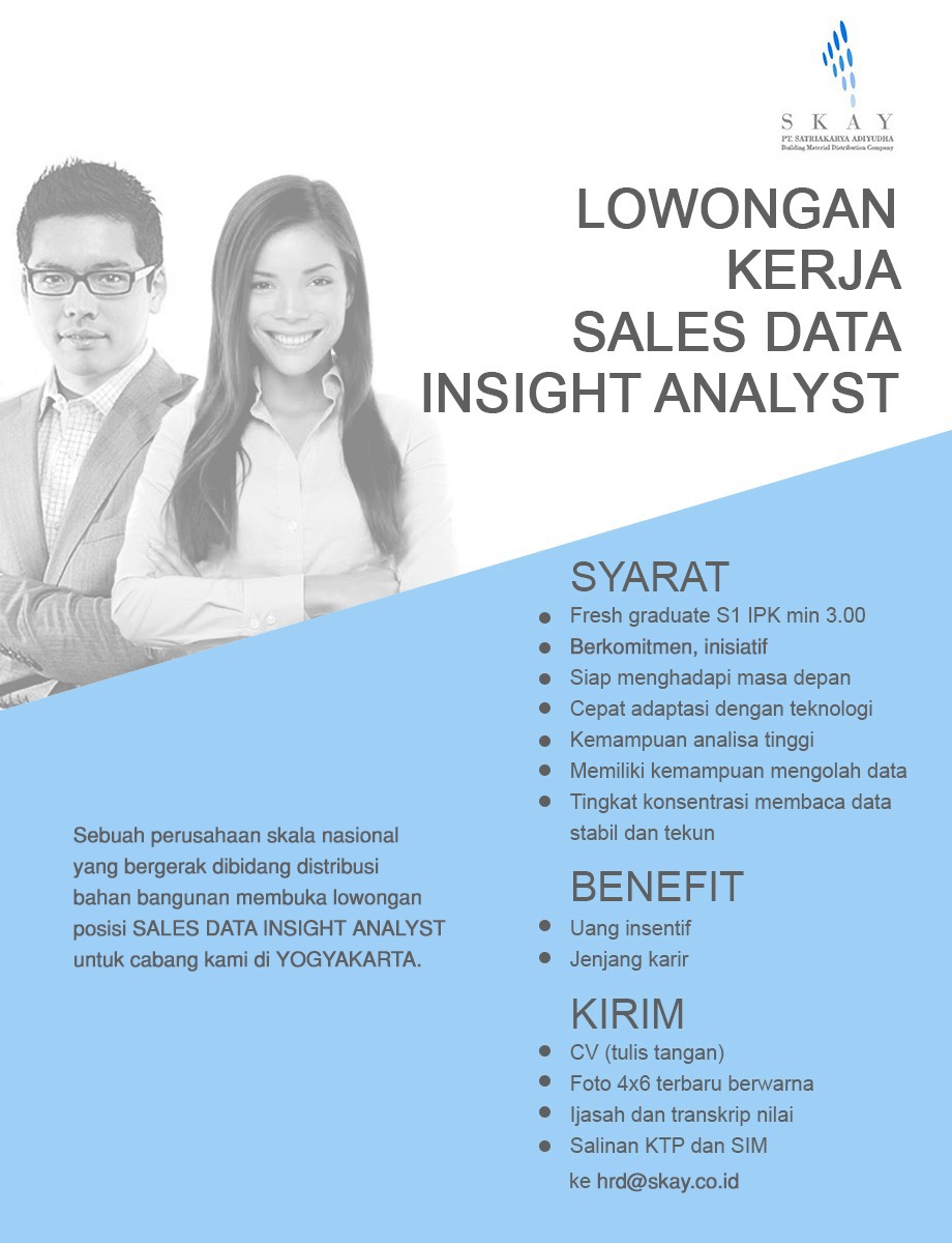 Lowongan Kerja Analis Data PT. Satriakarya Adiyudha - Universitas ...